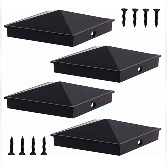 Other | 4 Aluminum Pyramid Post Caps Cover For 6x6 Nominal Wood Post ...